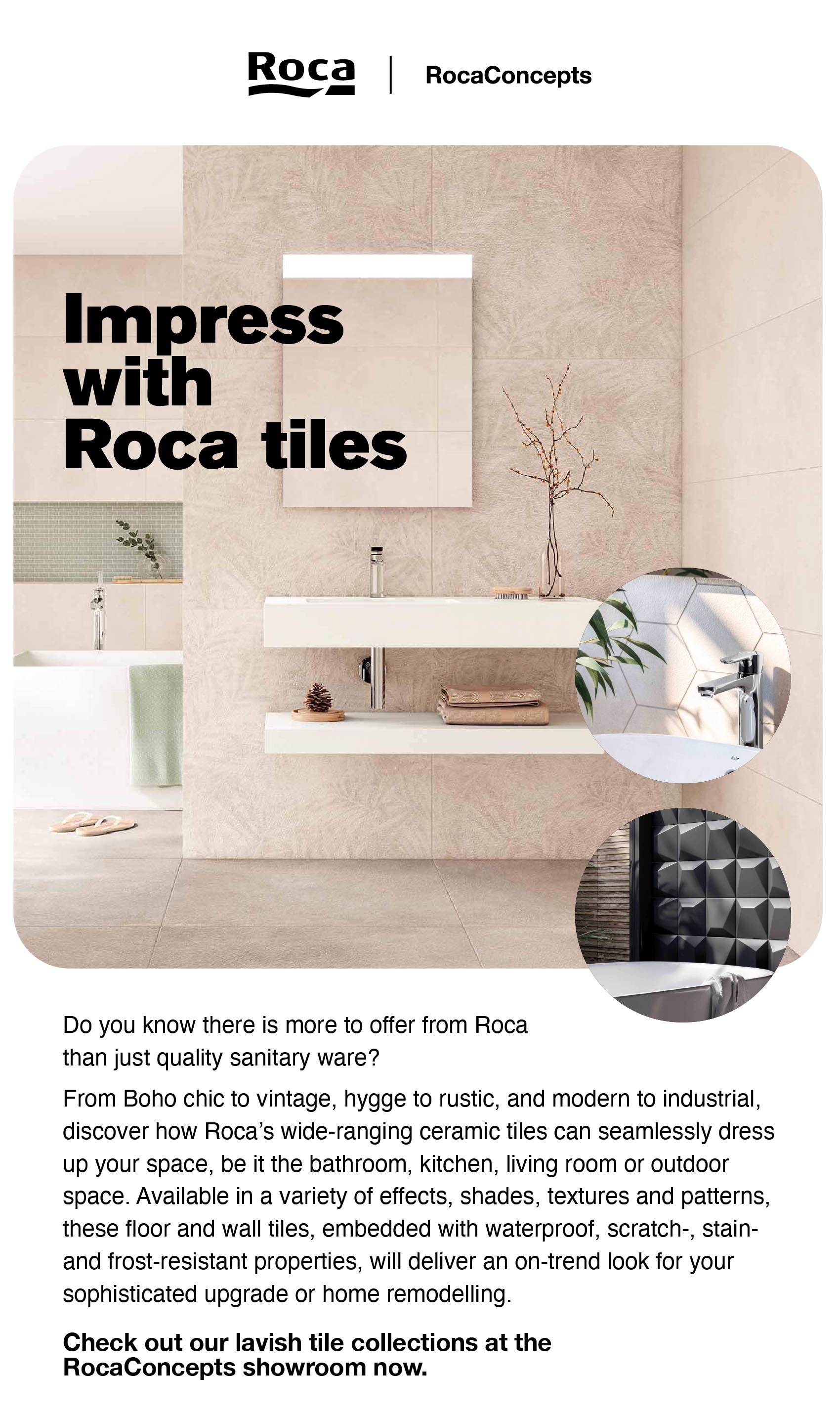 RocaConcepts | Impress with Roca tiles